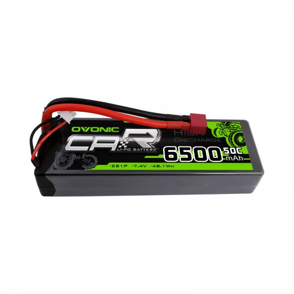 OVONIC 7.4V 6500mAh 2S 50C Hardcase LiPo Battery Pack 24# with T Style