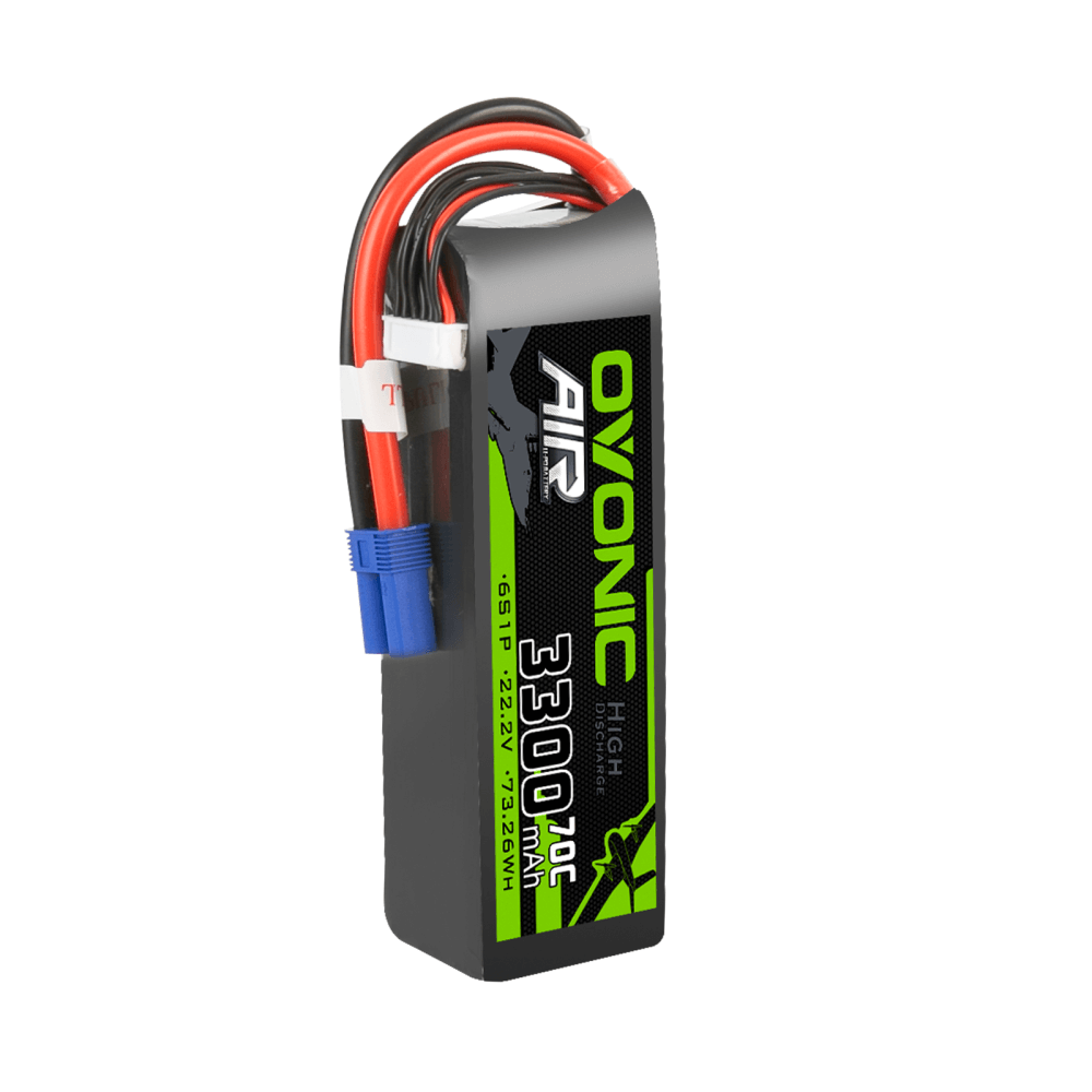Ovonic 70C 6S 3300mAh 22.2V LiPo Battery with EC5 Plug for Arrma RC Car Aircraft